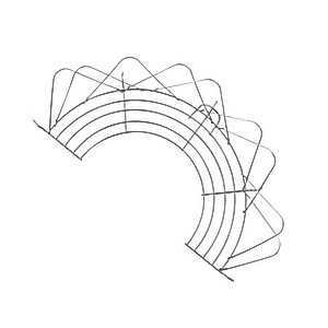 DOITOOL Barbeque Grill Stainless Steel Wok 2pcs Wok Ring Tempura Racks Semicircle Semicircle Steam Racks Fried Food Cooling Racks Strainers (34cm) Barbeque Grill Stainless Steel Frying Pan