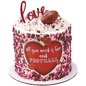 DECOPAC 3D Football Rings, Cupcake Decorations, Food Safe Cake Toppers – 24 Pack, Multicolor