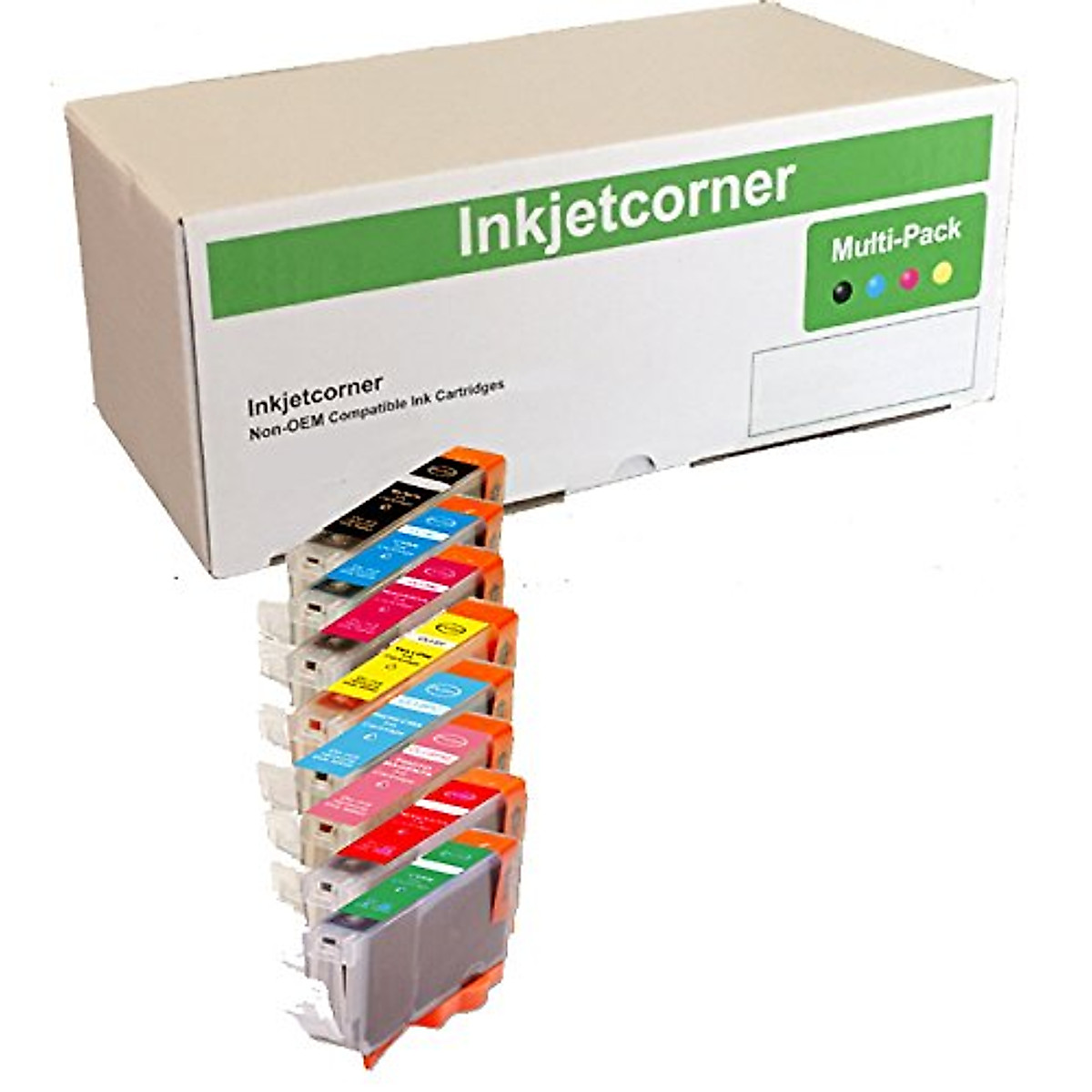 Inkjetcorner Compatible Ink Cartridges Replacement for CLI-8 for use with Pro9000 Mark II (8-Pack)
