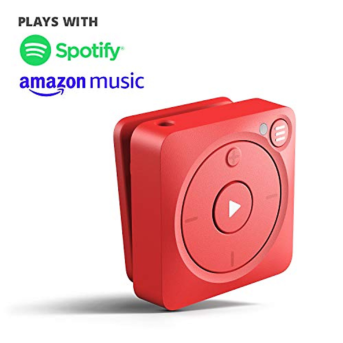 Mighty Vibe Spotify and Amazon Music Player - Bluetooth & Wired Headphones - 1,000+ Song Storage - No Phone Needed - Red