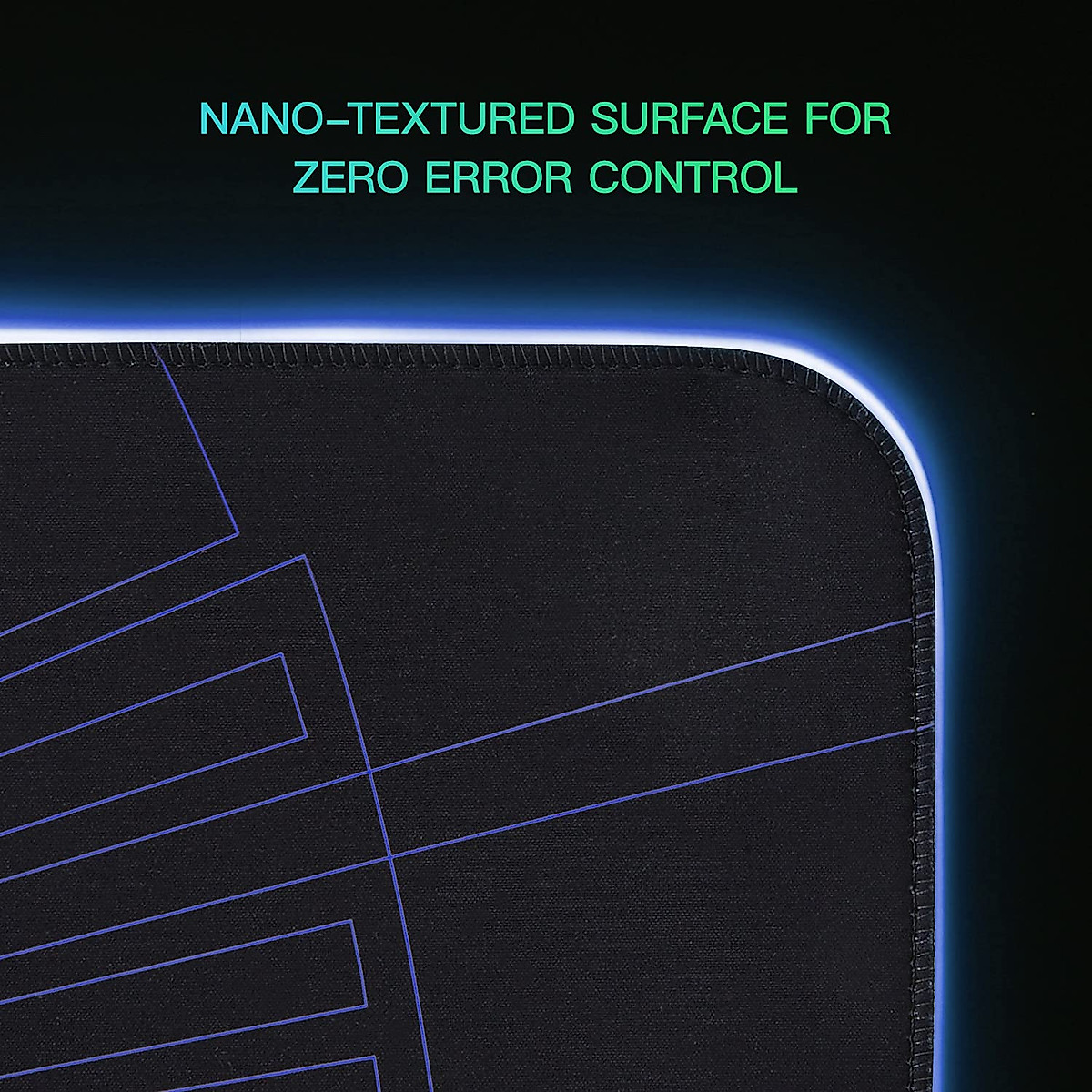 OHAHO RGB Gaming Mouse Pad Large, Over Sized Glowing LED Extended Mouse pad, Non-Slip Rubber Base Computer Keyboard Mouse Mat (Blue 31.5" x 11.8")