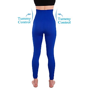 Homma High Waist Compression Leggings for Women Tummy Control Postpartum Leggings Seamless Yoga Workout Pants Royal S
