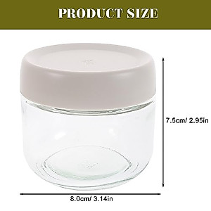 Terrarium 2pcs Small Clear Glass Storage Jars 280ml Lidded Cereal Canisters Airtight Coffee Bean Loose Leaf Tea Containers for Home Kitchen Food Containers