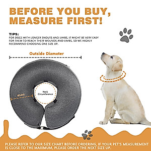 GREMCADA Dog Cone Collar, Gray,M-3