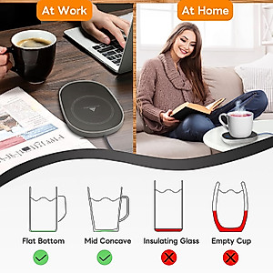 Coffee Mug Warmer for Desk, Coffee Cup Warmer for Desk with Auto Shut Off, Coffee Gifts Warmer Set for Desktop Office Home