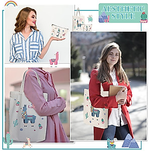 MANOPAWS Llama Canvas Tote Bags Cute Aesthetic Car Trash Bag,Alpaca Car Back Seat Organizer|Car Trash Can for Vehicle, Travelling, Camping/Cute Funny Birthday Gift for Alpaca Lovers