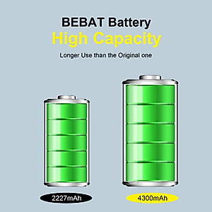 BEBAT Replacement for iPhone 12 Mini Battery, 4300mAh High Capacity Li-ion Polymer Replacement Battery for Model A2399 A2400 A2398 A2176 with Professional Repair Tool Kits