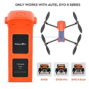 Autel Robotics EVO II Intelligent Battery, 2025 EVO II Battery Fit Autel EVO 2 EVO 2 Pro EVO 2 Enterprise RTK Dual 640T Drones (V2 & V3), 7100mAh 11.55V, Autel Original Smart Battery