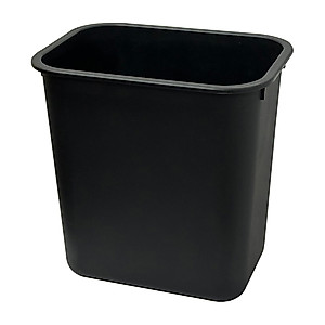 zooyeea Office Trash Can, 5 Gallon Small Trash can, Slim Modern Bin, Black Trash Can, for Office/Bedroom/Kitchen/Bathroom