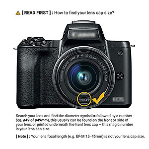 2 Pack JJC 49mm Front Lens Cap Cover with Deluxe Cap Keeper for Canon EF 50mm f1.8, EF-M 15-45mm f3.5-6.3, Sony E 55-210mm f4.5-6.3, E 35mm f1.8, E 50mm f1.8 and Other Lenses with 49mm Filter Thread