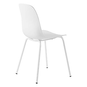 thksbought Set of 4 Dining Chairs with Legs for Kitchen Living Room(Matte White)