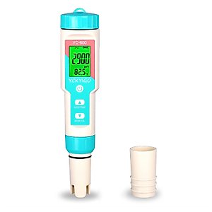 YCKYIGO Salt Water Pool Tester Large Range 7 in 1 Multi-Parameter Tester for Salt Swimming Pool and Spa