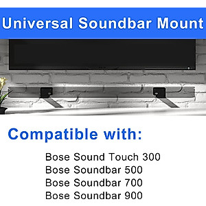 WFSZBP Black Wall Mount Bracket for Bose WB-300 Soundbar 300 500 700 850 900 Speaker