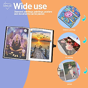 XINGSE A3 Art Storage Book A3 Diamond Painting Kit Storage Book Diamond Art Storage Room, 30 Inside Pages Suitable for Multiple Sizes