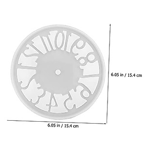 4pcs Clock Dial Mold Round Silicone Molds Silicone Molds for Resin Tray Molds for Epoxy Resin Numerals Silicone Clock Molds Resin Silicone Tray Molds Resin Casting Mould DIY Mold