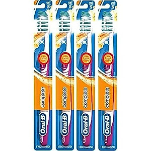 Oral-B Complete Deep Clean Toothbrush, 35 Soft (Colors Vary) - Pack of 4