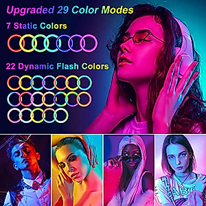 STALLY 12.3" RGB Ring Light with Stand 75 Tall and 2 Phone Holder, Remote Shutter, Tablet iPad Holder, Desk Tripod, Ring Light with 3 CCT Mode & 29 Color Modes for Live Stream/Makeup/YouTube/TikTok