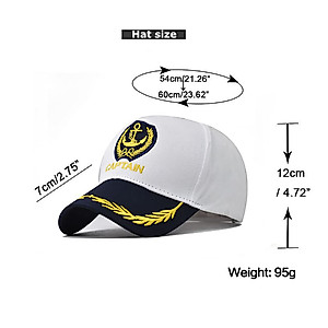 LUOZZY Captain Hat & First Mate Hat Boating Baseball Cap Marine Sailor Navy Hats Sunshade Baseball Hats Adjustable Captain Hats for Men