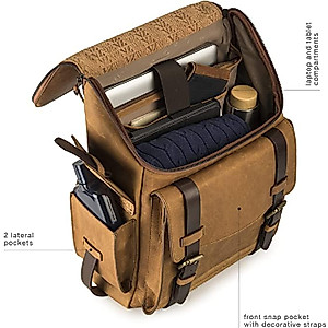 VELEZ 11 Mens Brown Business Casual Sneakers + Top Grain Leather Backpack for Men Brown Designer Bookbag Business Casual Shoulder Bag