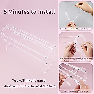 TOBATOBA Headband Holder, Headband Organizer, 13.8inch Upgraded Acrylic Headband Display, Clear Head Band Holder Organizer for Women Girls, Headband Storage Display for Girls Room Hair Accessories