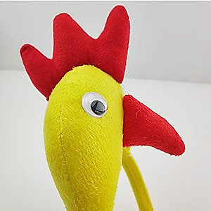 Laughter to Sky Women Boy Girl Animal Cock Chicken Duck Ear Headbands Cosplay Birthday Party Costume Ears Tail Tie Bow Gift Halloween Fancy Dress (yellow chicken 3pcs set)