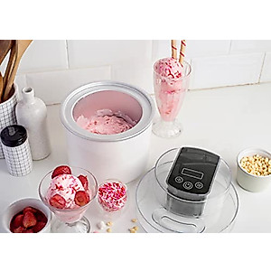 Tylr 2 Quarts Ice Cream Maker, Sorbet, Yogurt, Milkshakes, Smoothie and more, with One Touch program in as little as 20 minutes.