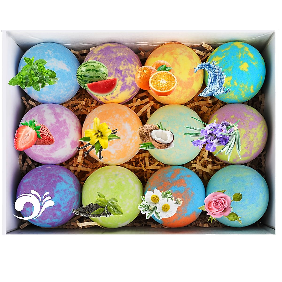Bath Bombs for Kids with Toys Inside for Girls Boys - 12 Set Surprise Bubble Bath Fizzies, Colorful Handmade Kids Safe and Gentle Spa Bath Fizz Balls Kit, Birthday Christmas Gift (Package May Vary)