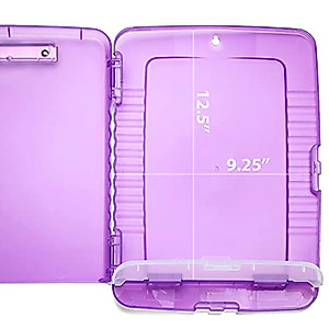 Officemate Slim Clipboard Storage Box, Purple (83305) (1 Clipboard)