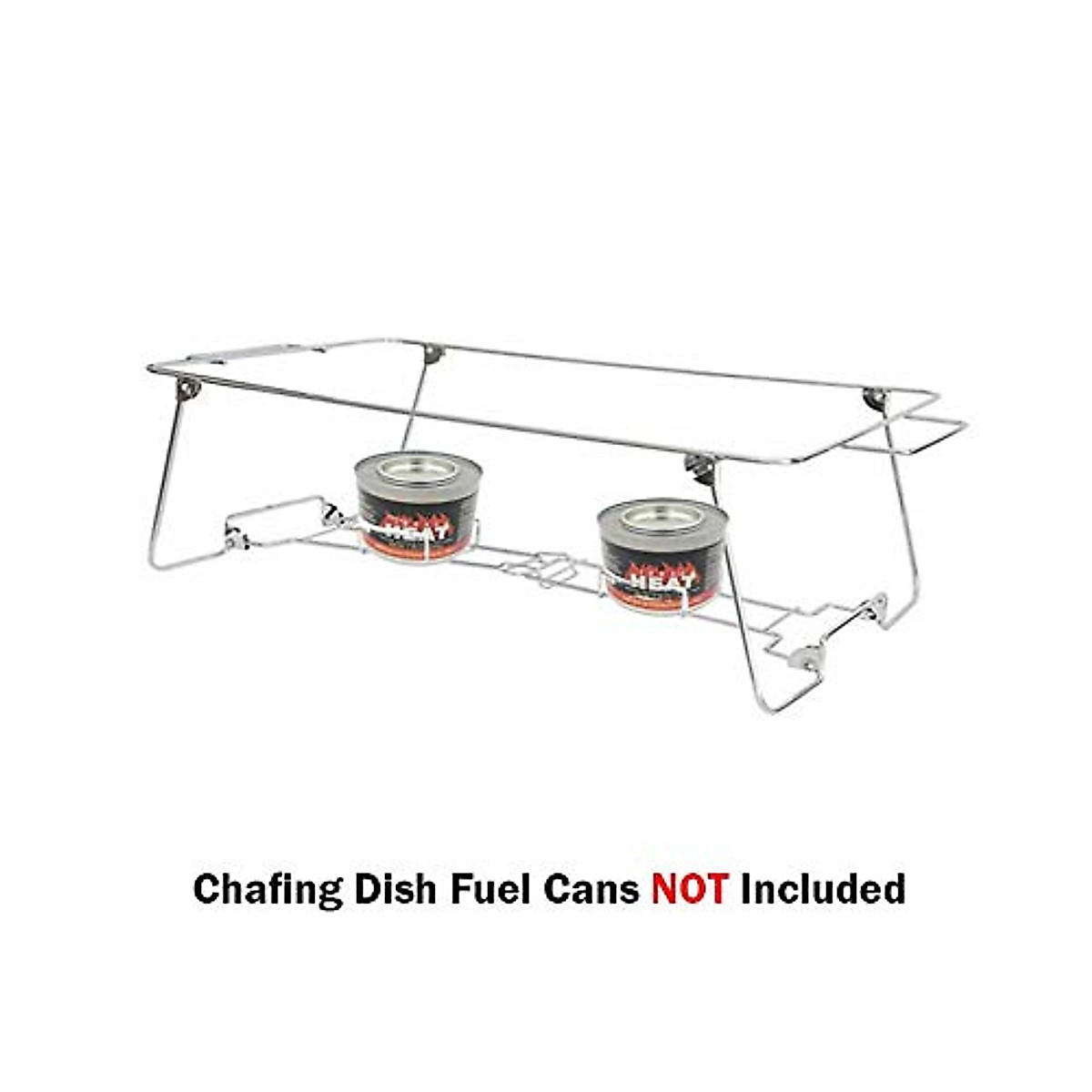 6 Pack Buffet Wire Rack Folding Chafing Stand Chrome Frame Serving Trays Food Warmer | Easy Foldable Collapsible for Storage & Reuse for Home Party, Wedding and Birthday Party Event Catering Supplies