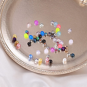 BodyAce 24-60Pcs 16G Replacement Balls for Body Piercing, Externally Threaded Barbell Parts, Acrylic Eyebrow Ear Helix Cartilage Lip Piercing Jewelry Balls (A:60pcs 3mm)