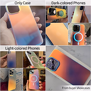 Dosanlues Iridescent Holographic Phone case for iPhone 13 Pro Max, [10FT Drop Protection] Translucent Matte Hard PC Back with Soft Silicone Edge Slim Protective for iPhone 13 Pro Max Case 6.7"
