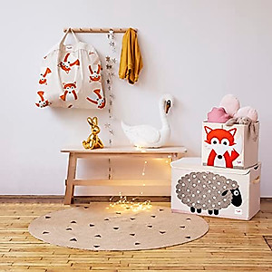 3 Sprouts Kids Toy Chest - Storage Trunk for Boys and Girls Room - Sheep