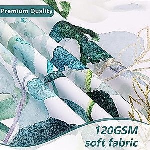 QOQIBU Sage Green Shower Curtain for Bathroom with 12 Hooks, Waterproof Enhanced Shower Curtains with Eucalyptus Leaf Plant Pattern, Floral Shower Curtain Inspired by Nature for Decoratin-72 x72