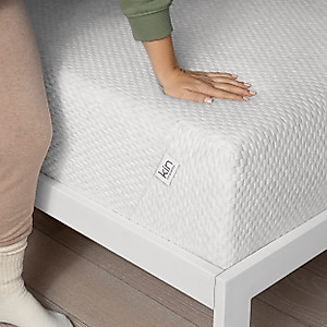Kin By Tuft & Needle Medium Firm 10" Twin Adaptive Foam Mattress in a Box, Cooling Pressure Relief, Balanced Support, 100 Night Trial, Fiberglass Free, CertiPUR-US, 10-Year Limited Warranty