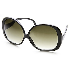 AStyles - Big Huge Oversized Vintage Style Sunglasses Retro Women Celebrity Fashion (Black), X-Large