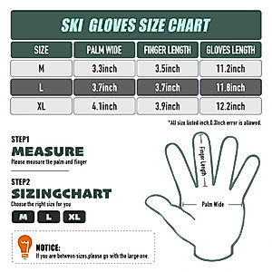 Jogoo Winter Warm Ski Gloves,3M Thinsulate Snow Snowboard Gloves for Men Women,Touchscreen Cold Weather Waterproof&Windproof with Pocket