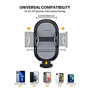 Car Phone Holder Mount: 2023 Hands-Free Vent Phone Clip [Big Phones & Thick Case Friendly], Compatible with iPhone 14/13/12 Pro/Max/8/Plus X/XR/XS/SE/Samsung Galaxy S22/S21/S20+/S10/S9/Note 20/10