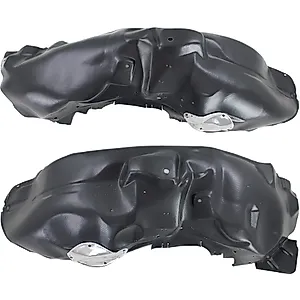 Evan Fischer Fender Liner Front, Driver and Passenger Side Compatible with 2011-2014 Ford F-150 Plastic Material, Set of 2, (2) Fender Liners - FO1249155, FO1248155