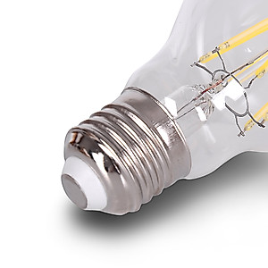 12Vmonster DC 12V 6 Watt Warm White 2700k LED Edison Filament A60 A19 Light Bulb E26 E27 Medium Base Lamp DC 12V 24V 36V Camping RV Cabin DC Battery Bank System Lighting Tesla Powerwall Motor Home PV