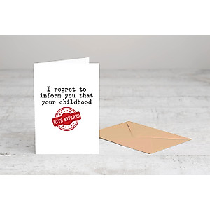 Funny 18th Birthday Card For Men Or Women With Envelope - Joke Card For Someone Who Is Turning 18 Years Old - Original And Unique Present Idea For Son - Daughter. - Your Childhood