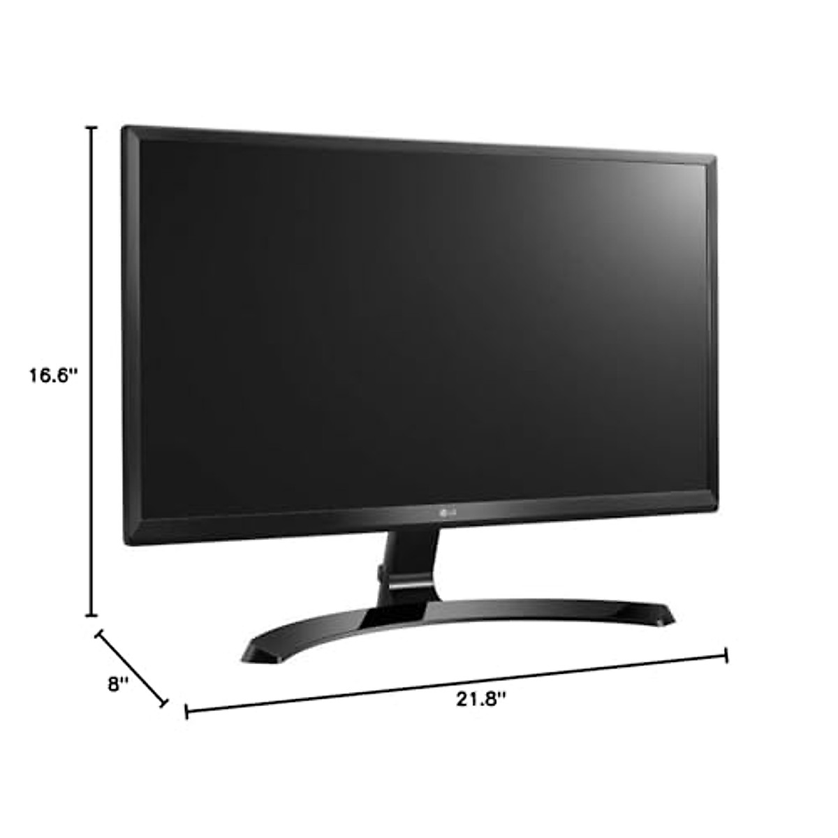 LG 24UD58-B Display Port+HDMI 3840x2160 24inch Monitor, Black (Renewed)