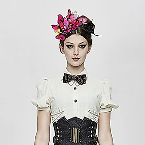 Feather Fascinator Women Girl Headpiece Halloween Merry Christmas Tea Party 20s 50s 80s Headband Hat Cocktail Wedding Prom Queen