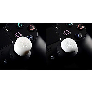 Analog Controller Raised Thumb Stick Grips Thumbsticks Joystick Cap Cover for PS4, PS3, Switch Pro, Xbox one, Xbox 360, Wii U, PS2 Controller (Pack of 8 pcs White)
