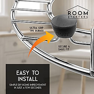 Kitchen Sink Rack Feet 20 Pack | Replacement for Kohler Rack Feet Part 84544-0 | Feet for Sink Grid by ROOM STARTERS (20 Pack, Black)