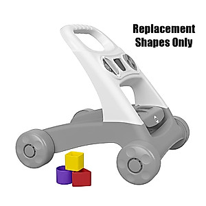 Replacement Parts for Fisher-Price Busy Activity Walker - FYK65~1 Yellow Square, 1 Red Triangle and 1 Purple Circle