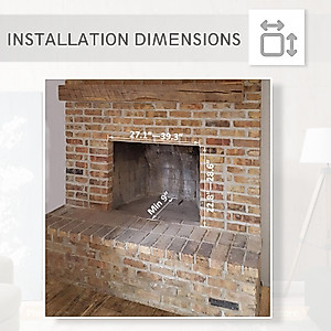 LegendFlame Carl 30 Inches with Trim Kit, Electric Fireplace Insert, Fireplace Heater 750/1500W, Fire Crackling Sound, Adjustable Flame Speed, Remote Control, Black…