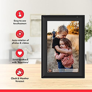 32GB FRAMEO 10.1 Inch Smart WiFi Digital Photo Frame 1280x800 HD IPS LCD Touch Screen, Auto-Rotate, Motion Sensor, Built in 32GB Memory, Share Moments Instantly via Frameo App from Anywhere