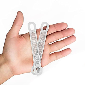 BLUECELL 50 Pcs Clear Non-Slip Rubber Clothes Hanger Grips Clothing Hanger Strips