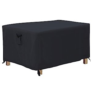 ABCCANOPY Coffee Table Cover Universal Outdoor Table Cover Small Table Cover Waterproof and Dustproof Furniture Cover 48x26x18 Black
