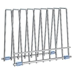 2 Pack Reusable Storage Bags Rack, Drying Rack for Storage Bags, Stainless Stand for Reusable Storage Bags, File Organizer Desktop Storage Book Shelf (2*Sliver)